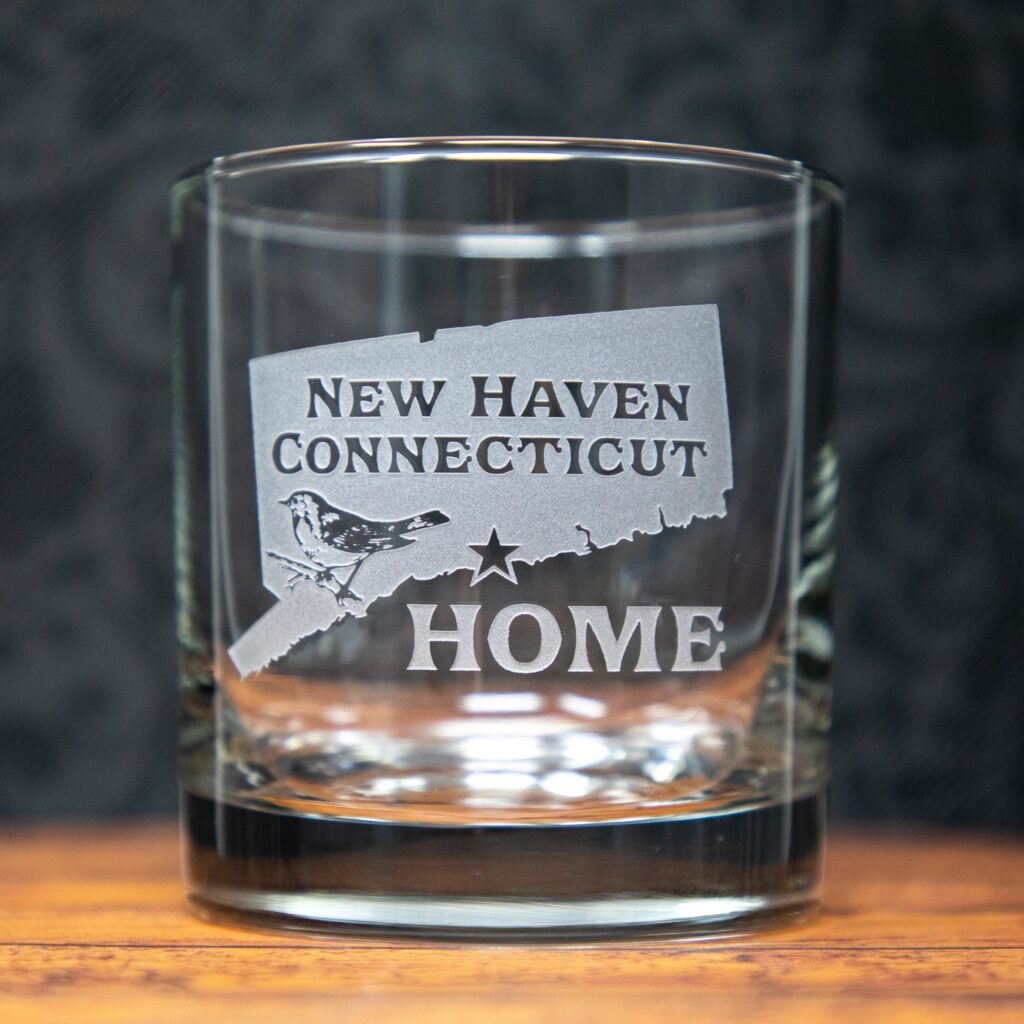 Sandblast Etched Connecticut State Glass | Custom City & “Home ...